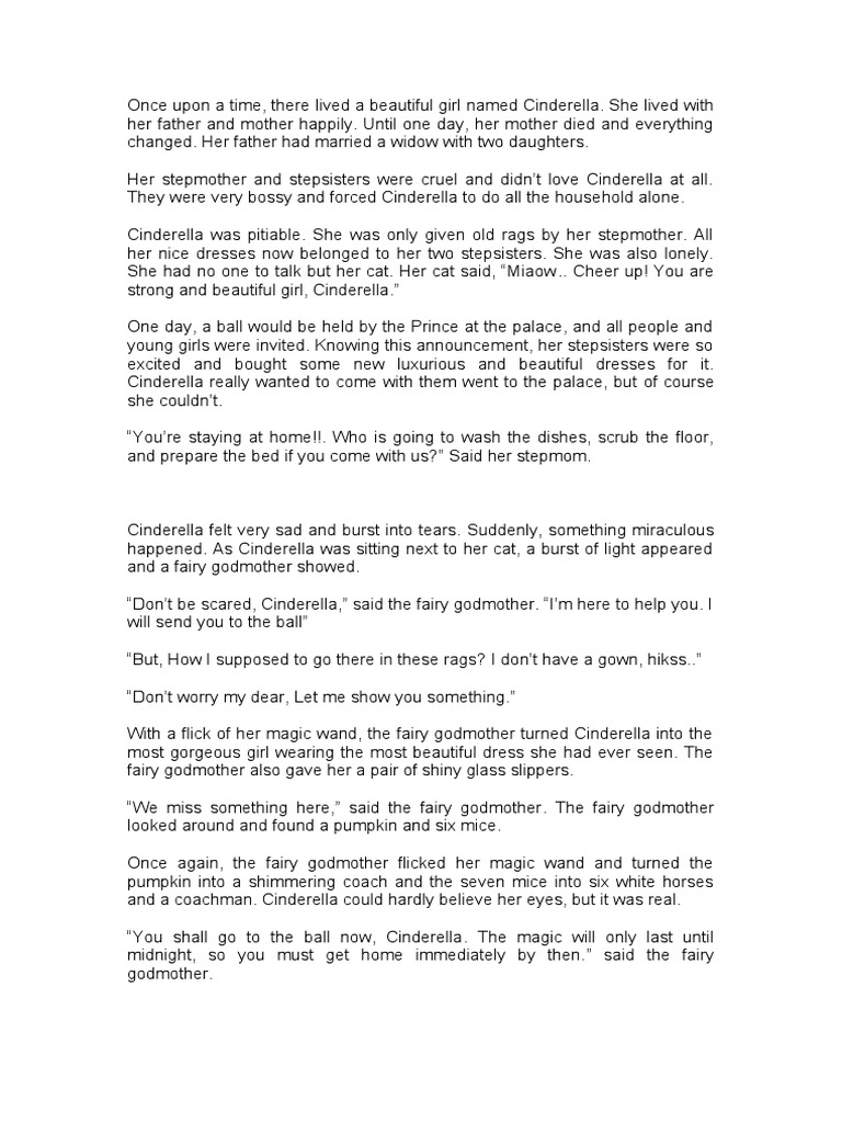 Cinderella | PDF | Cinderella | Fairies