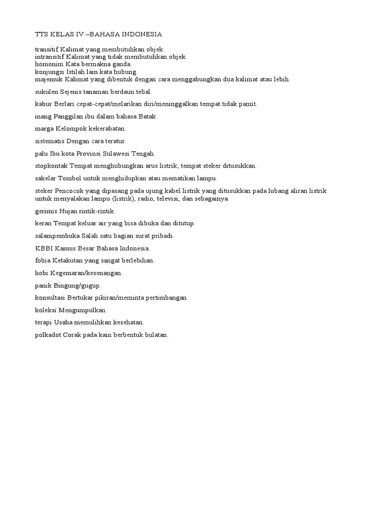 TTS KELAS IV Umum | PDF