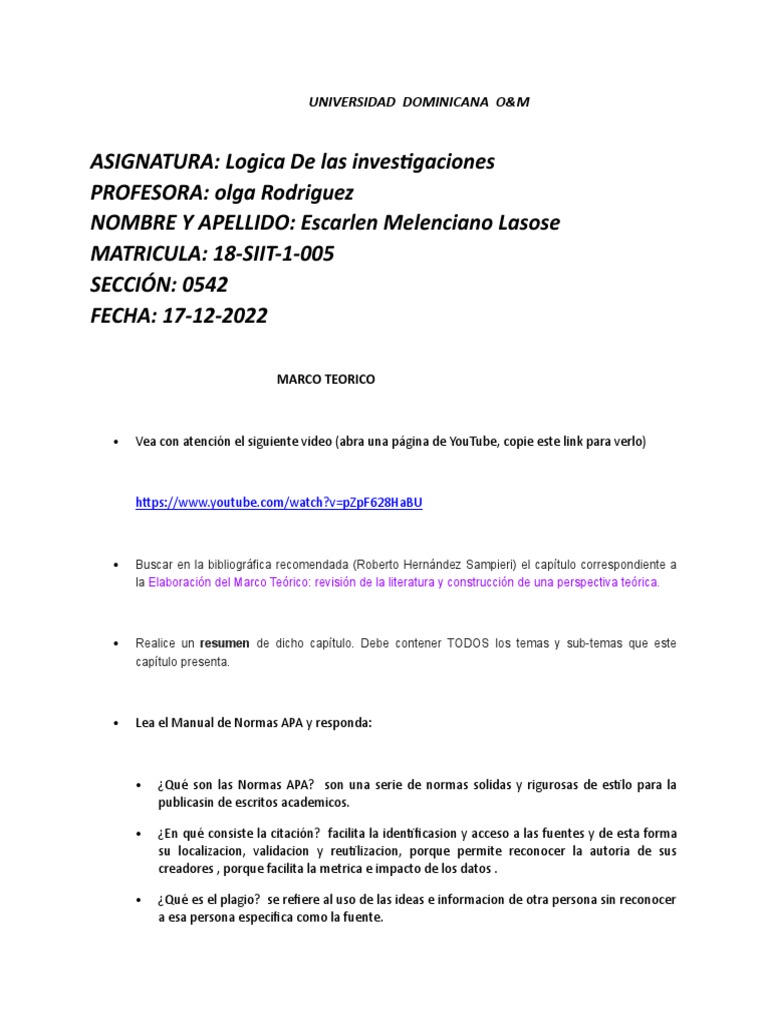 Practico - Marco Teorico | PDF | Bibliografía | Autor