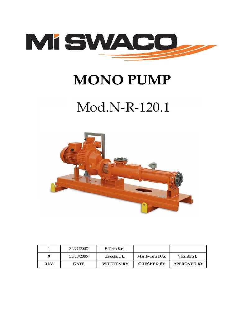 MP NR120 r1 Servocontrol | PDF | Pump | Electric Motor
