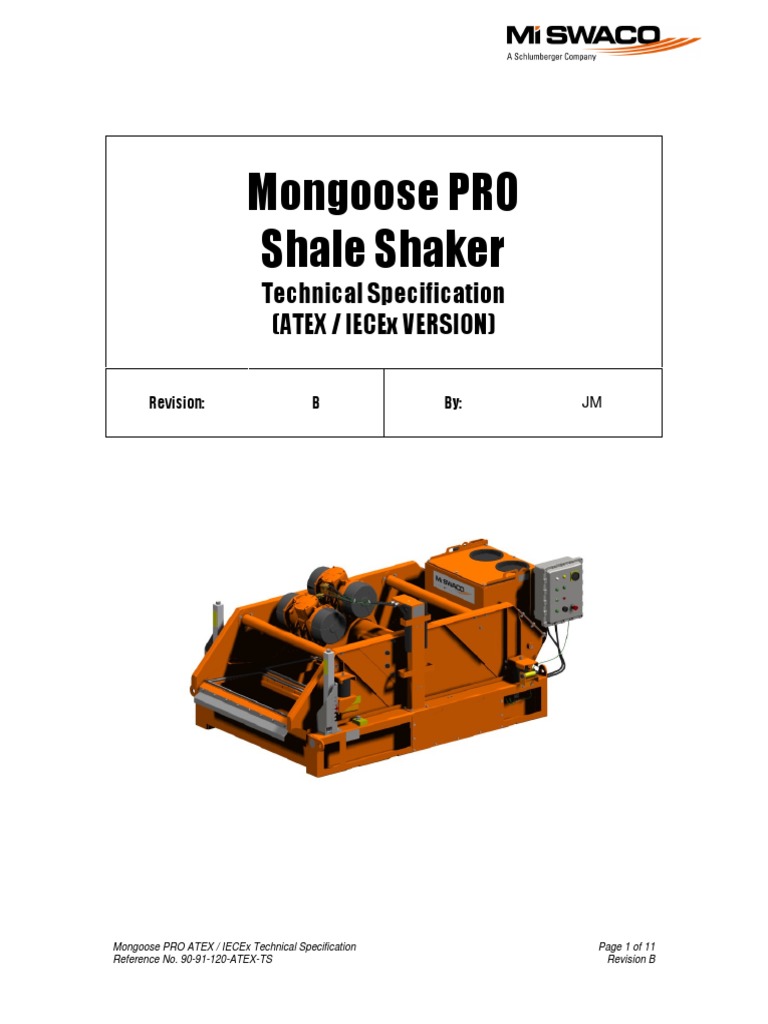 Mongoose Pro ATEX Technical Specification Rev B 4-27-15 | PDF | Sound | Electrical Engineering