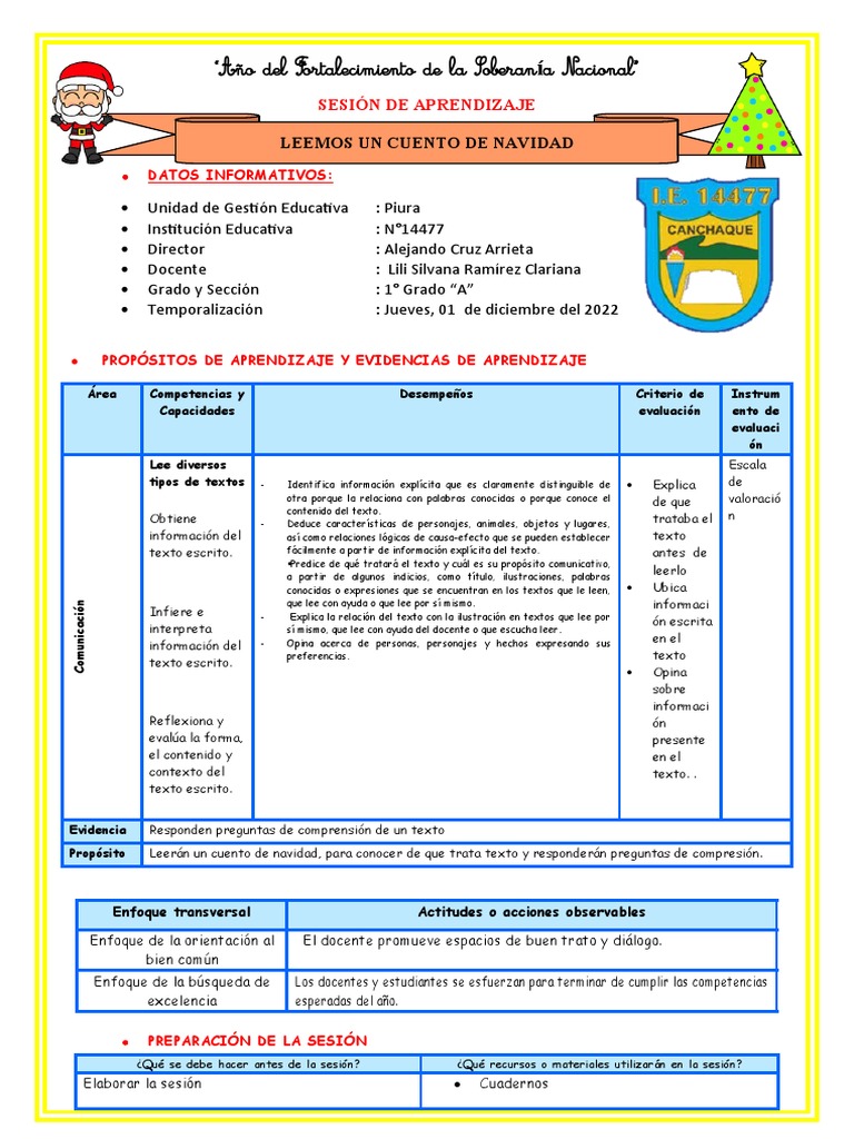 Iii-E11 Sesión D4 Plan Lector Leemos Un Cuento de Navidad | Descargar ...