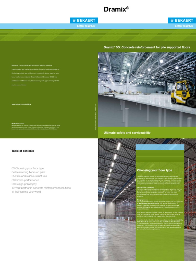 Dramix 5D Concrete Reinforcement For Pile Supported Floors | PDF | Concrete | Deep Foundation