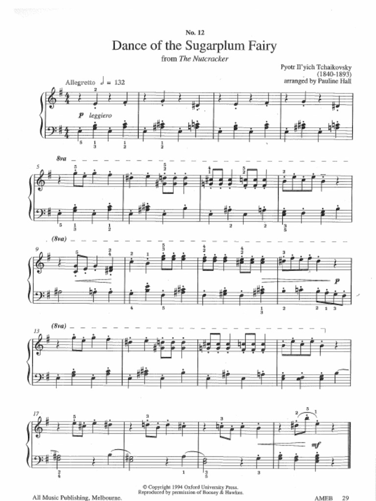 Dance of The Sugarplum Fairy Grade 2 | PDF