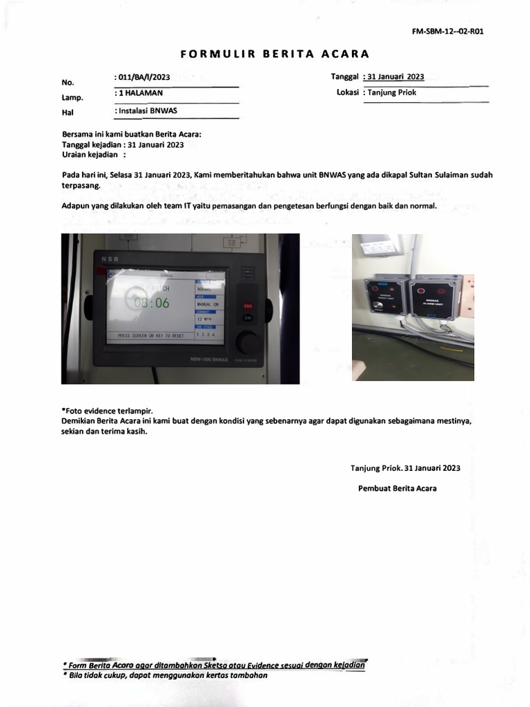 Laporan Instalasi BNWAS | PDF