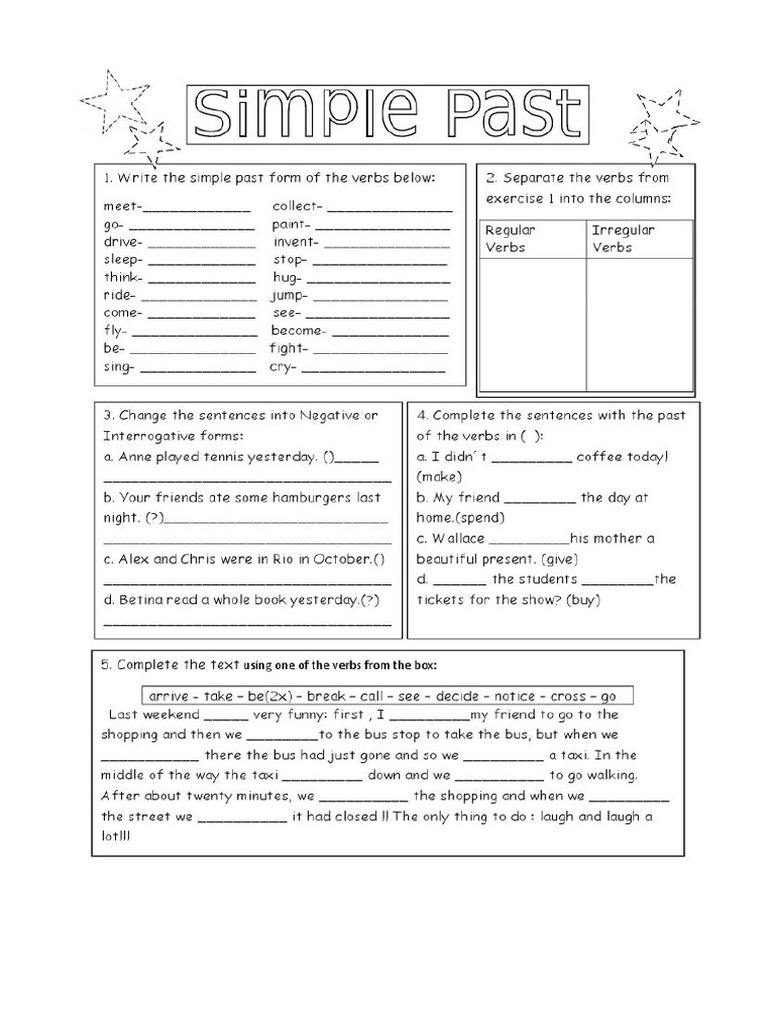 Simple Past Revision | PDF