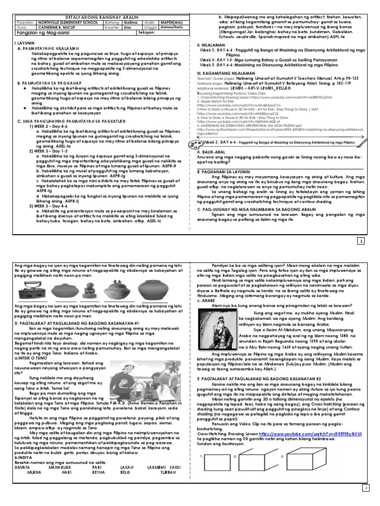 FINAL DLPwithAS Q1 MAPEH5 W2&3 | PDF