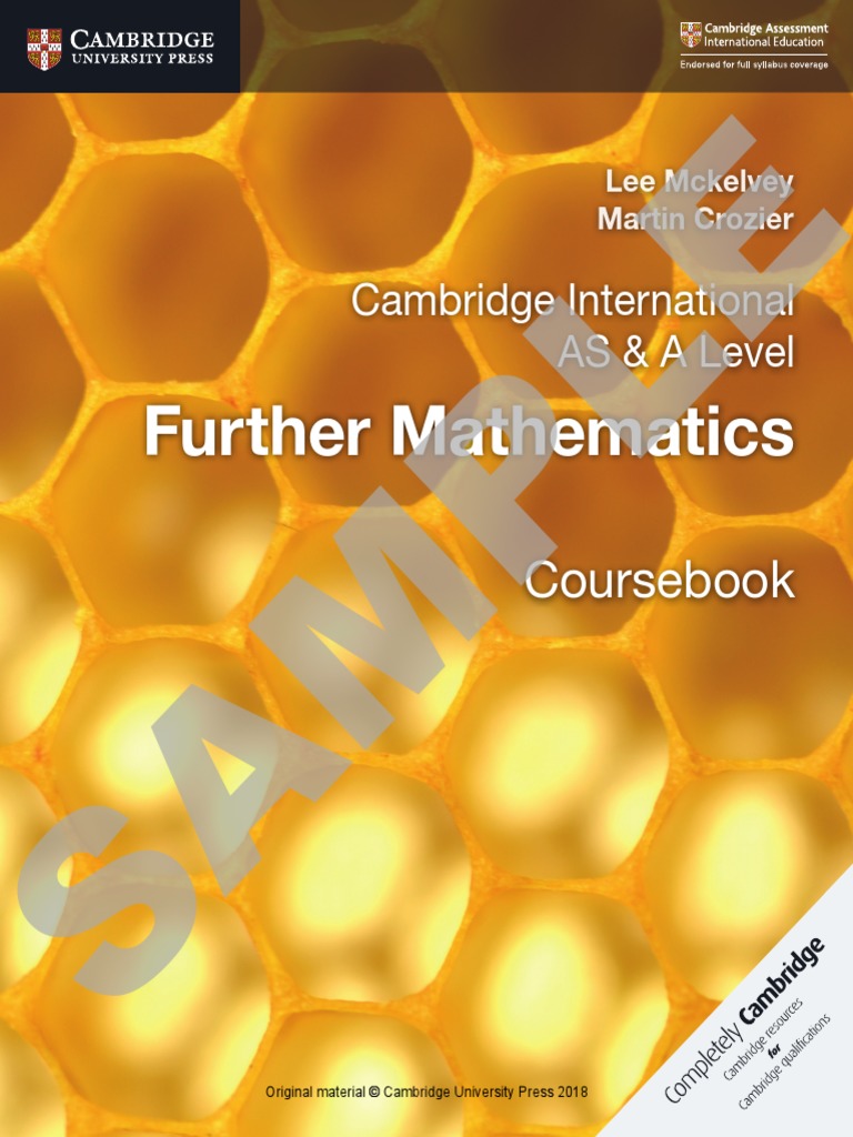 Cambridge International As & A Level Further Mathematics Coursebook ...