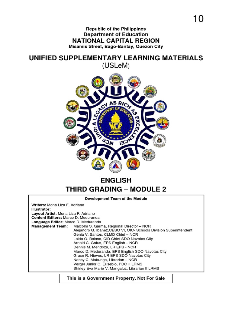 English 10 q3 Mod2 Uslem RTP Advance | PDF | Essays