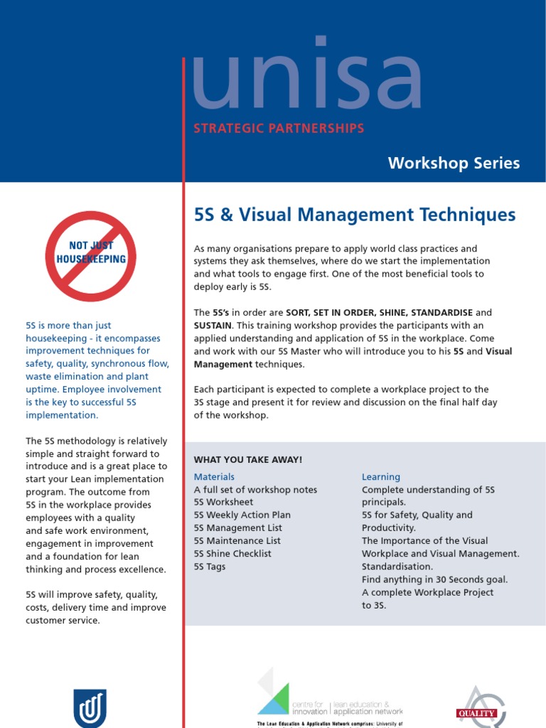 5S Workshop | PDF | Lean Manufacturing | Production And Manufacturing