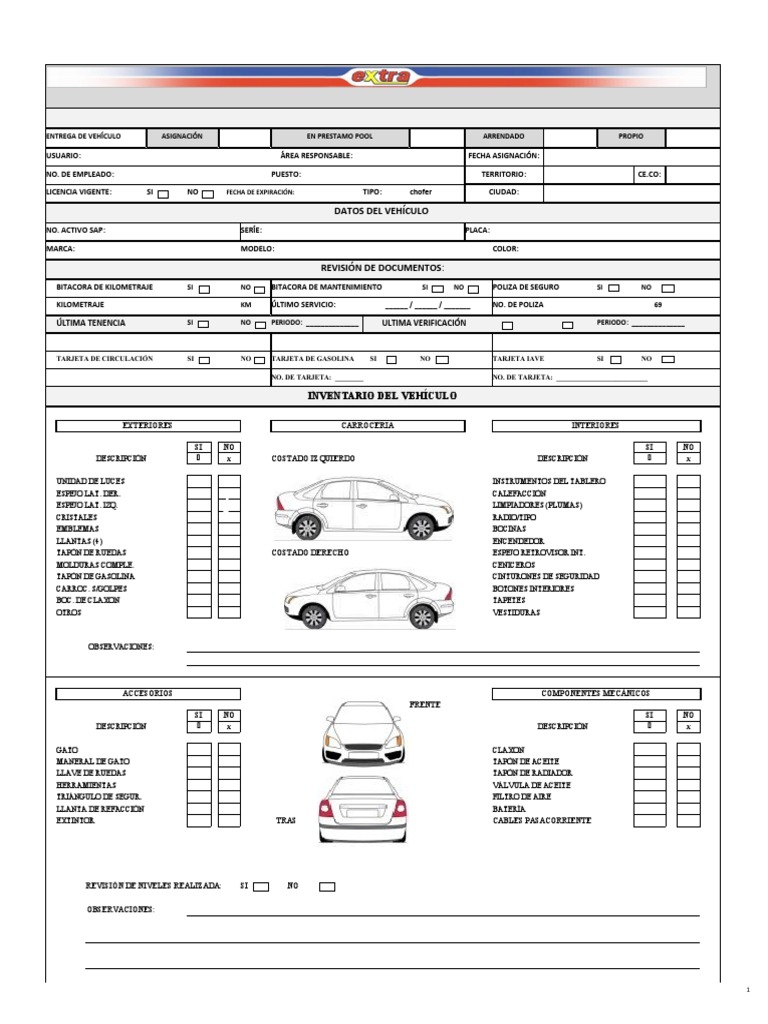 Carta Responsivas de Vehículos Utilitarios JCS | PDF | Coche | Licencia ...