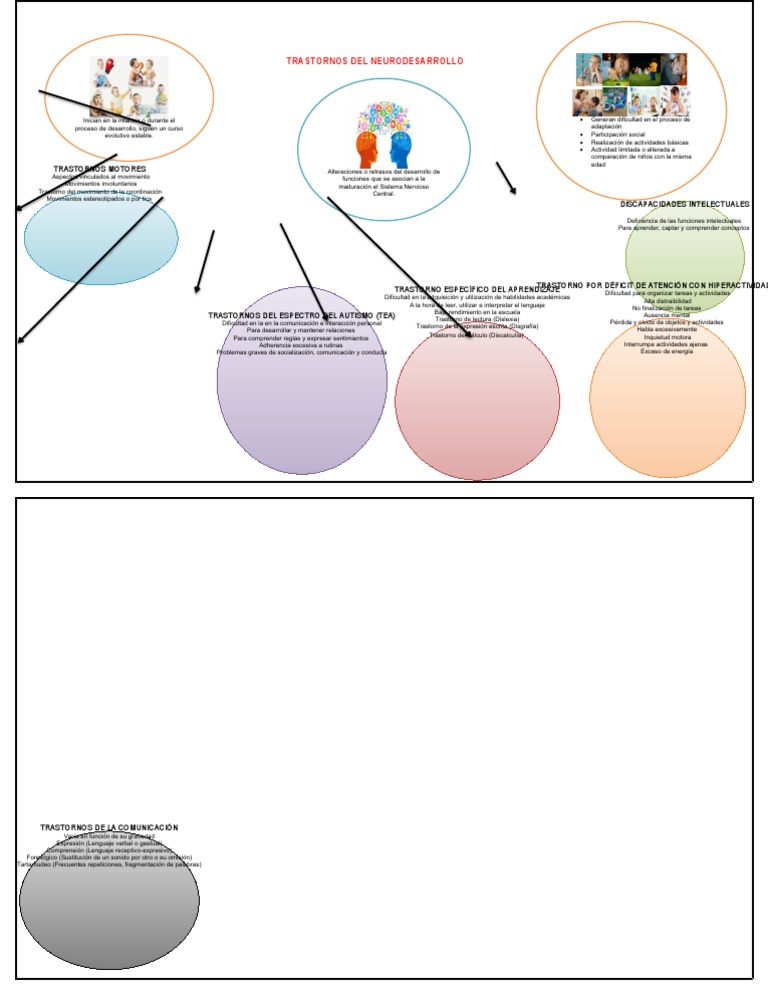 Mapa Conceptual Trastornos Del Neurodesarrollo | PDF | Discapacidad intelectual | Aprendizaje