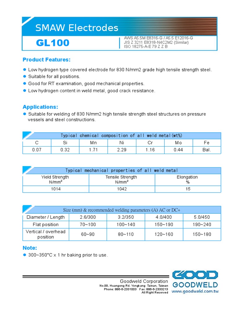 SMAW Electrodes: Product Features | PDF