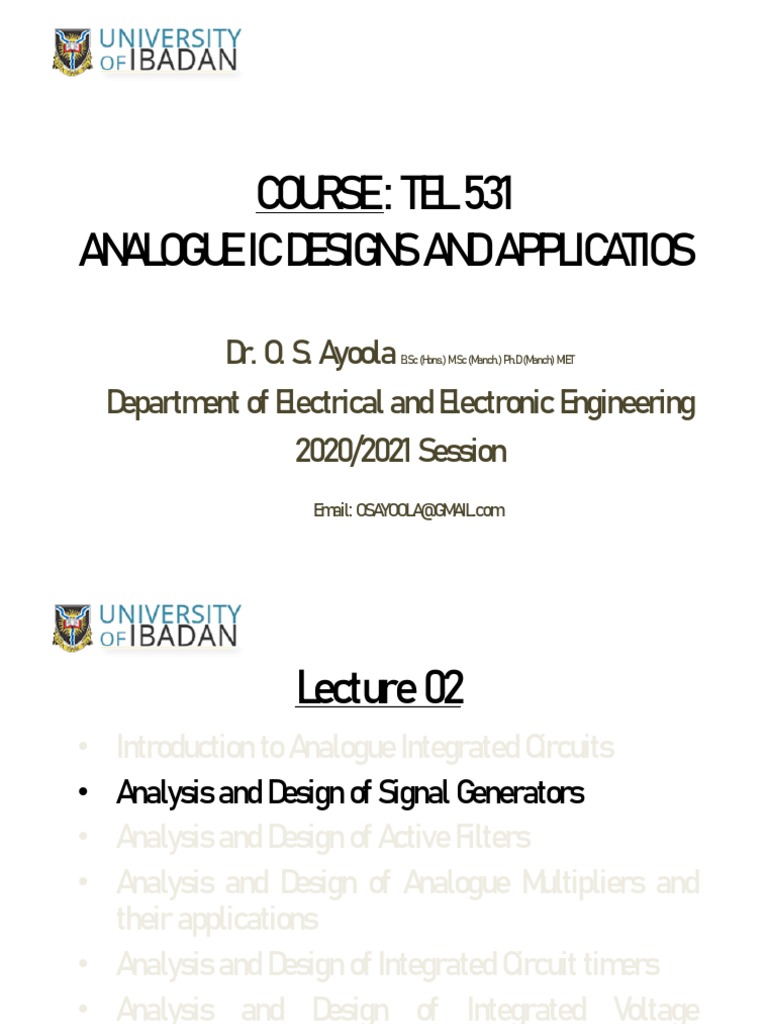 Lecture 02 | PDF | Electronic Oscillator | Amplifier