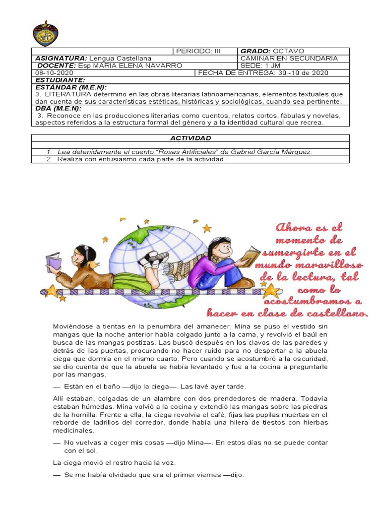 Taller de Español Grado Octavo | PDF