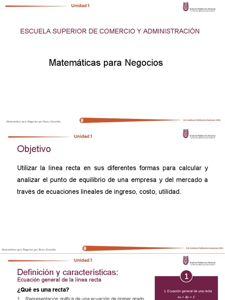 MPN U1 Act1 Recta | PDF | Ecuaciones | Línea (geometría)