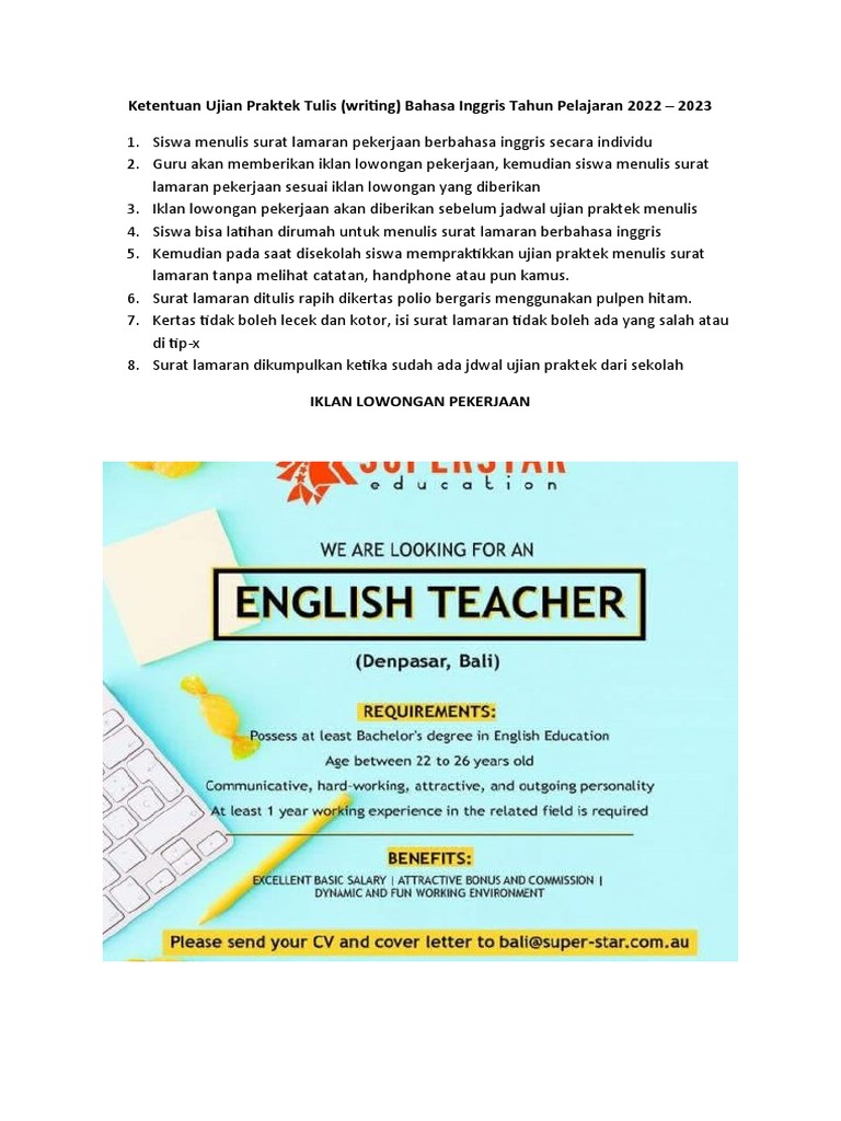 Kelompok Ujian Praktek Bahasa Inggris | PDF