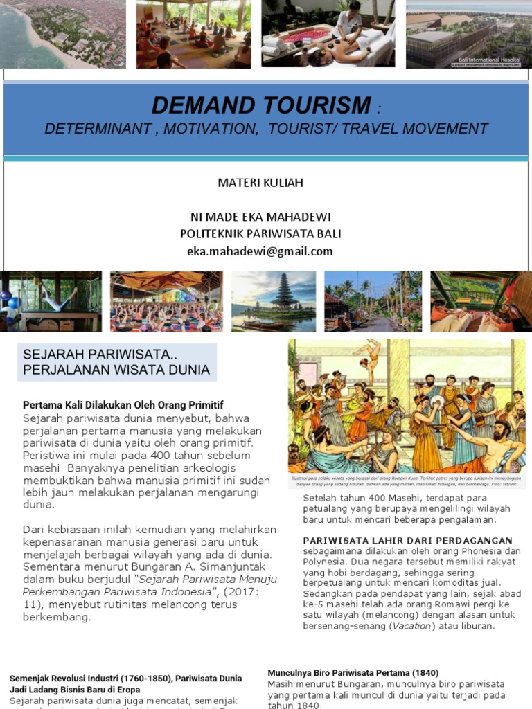 Perilaku Wisatawan Demand Tourism, 2022 | PDF