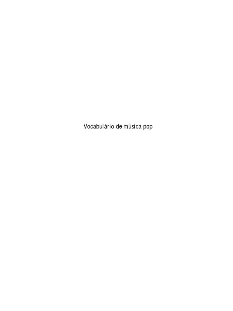 Vocabulario de Musica Pop Roy Shuker | PDF | Álbuns | Rock (música)