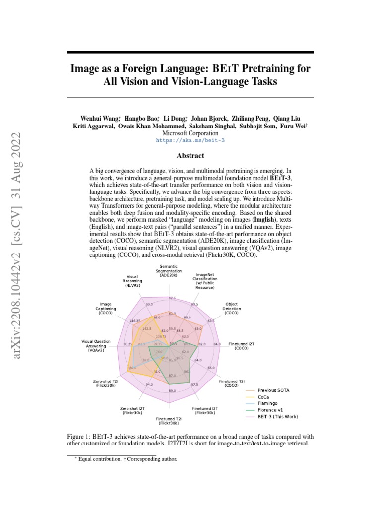 BEiT Model | PDF | Image Segmentation | Applied Mathematics