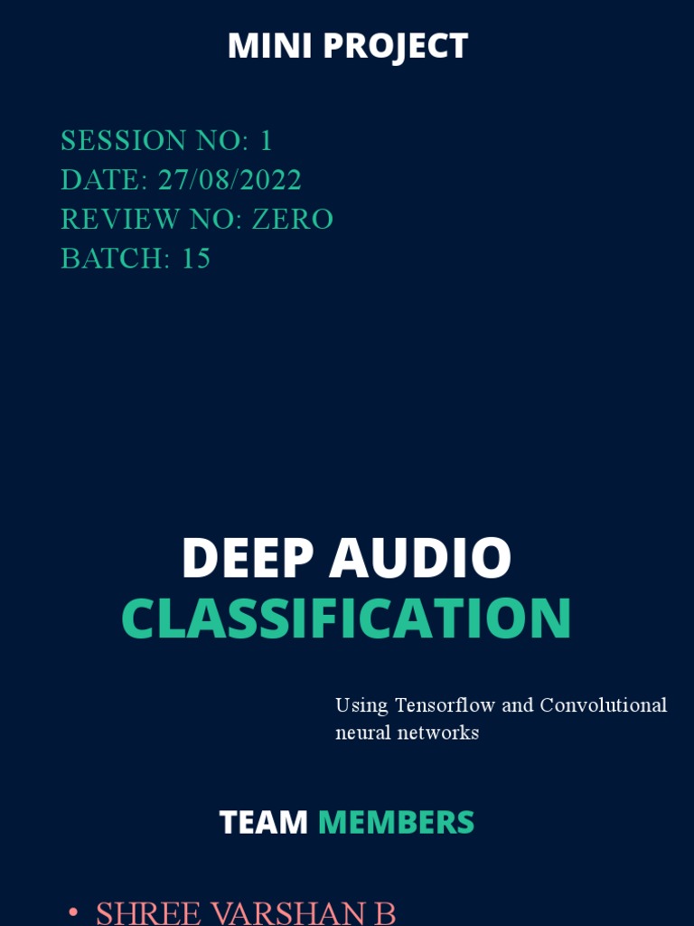 Deep Audio Classification | PDF | Artificial Neural Network | Machine Learning