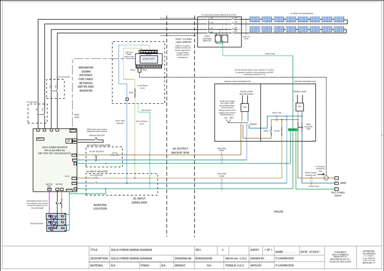 Solis Hybrid Wiring Diagram | PDF | Power Inverter | Alternating Current