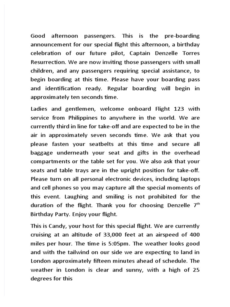 Script 7th Birthday | PDF