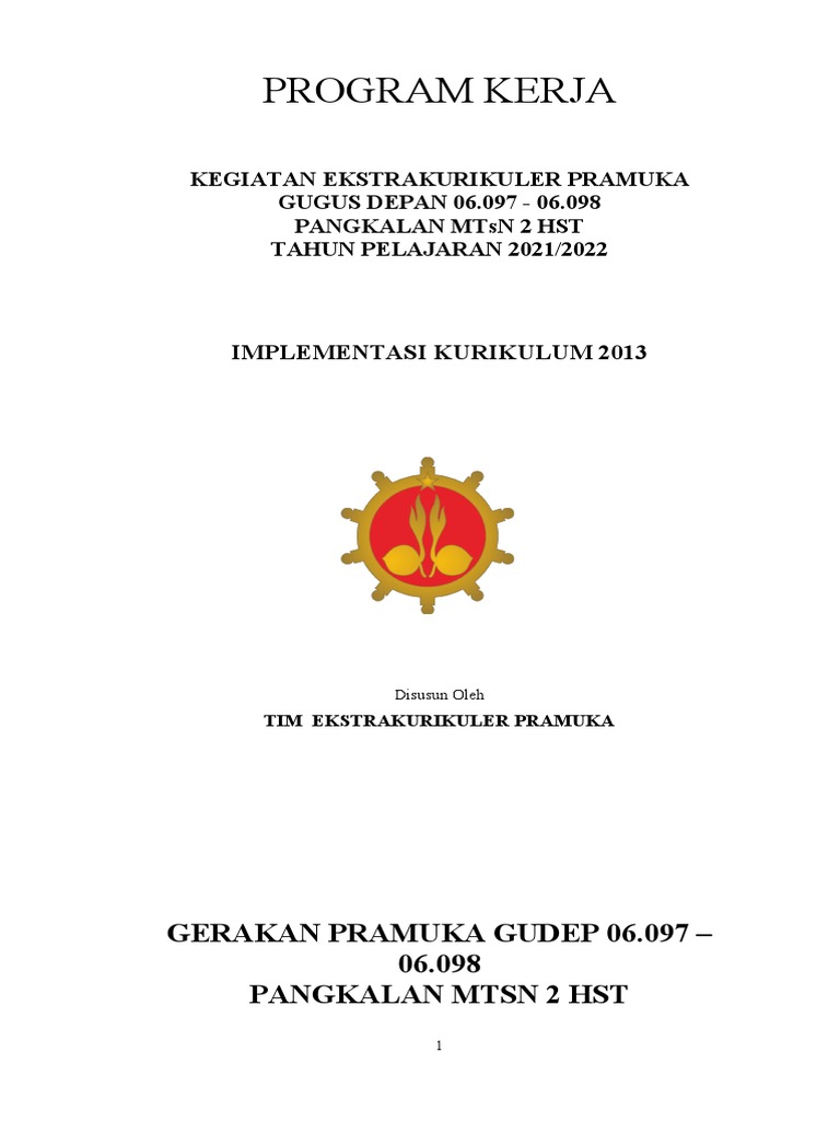 Program Kerja Pramuka | PDF | Karier & Perkembangan | Bisnis