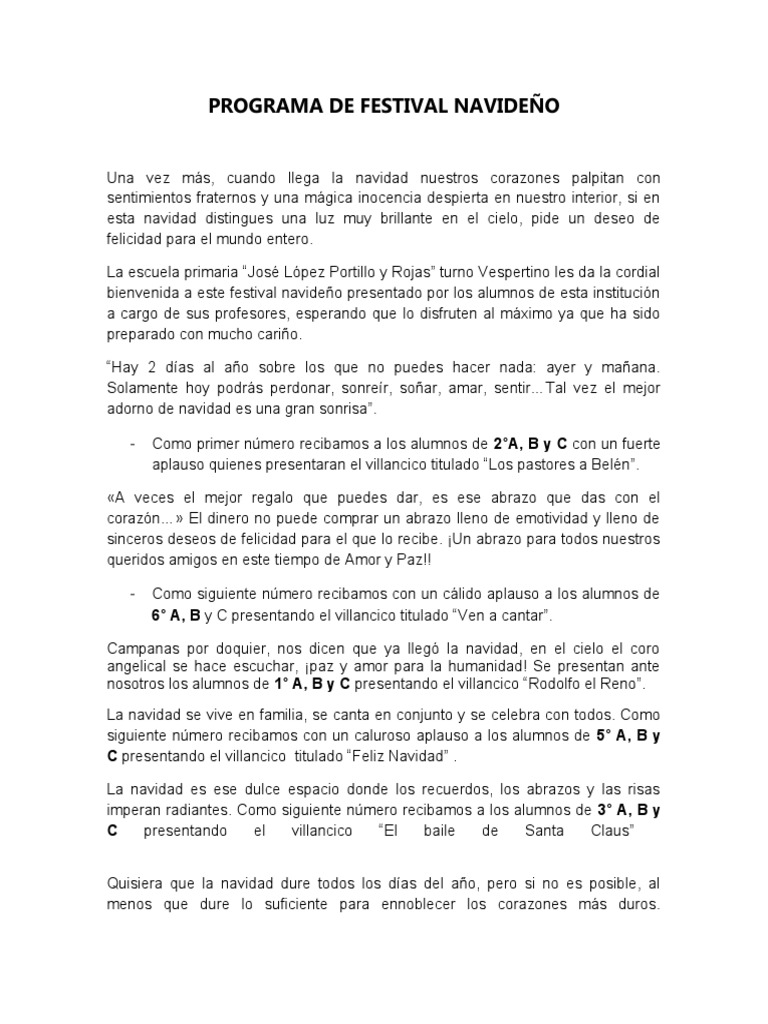 Programa Navideño | PDF | Navidad | Amor