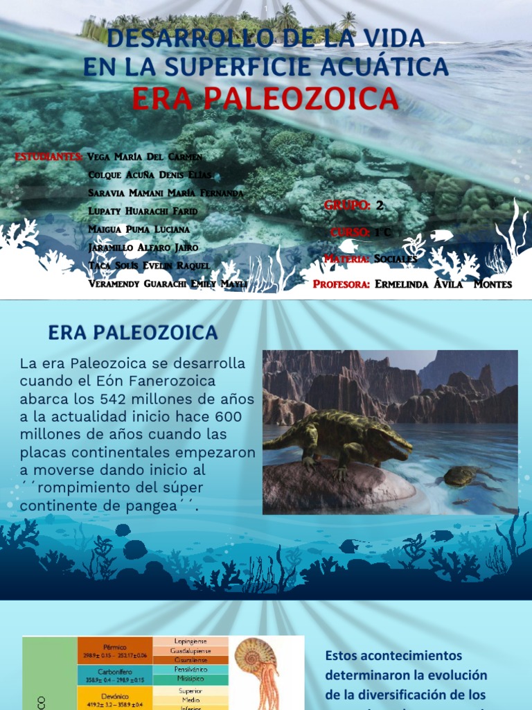 Exposicion Epoca Paleozoica | PDF | Naturaleza | Ciencias de la Tierra