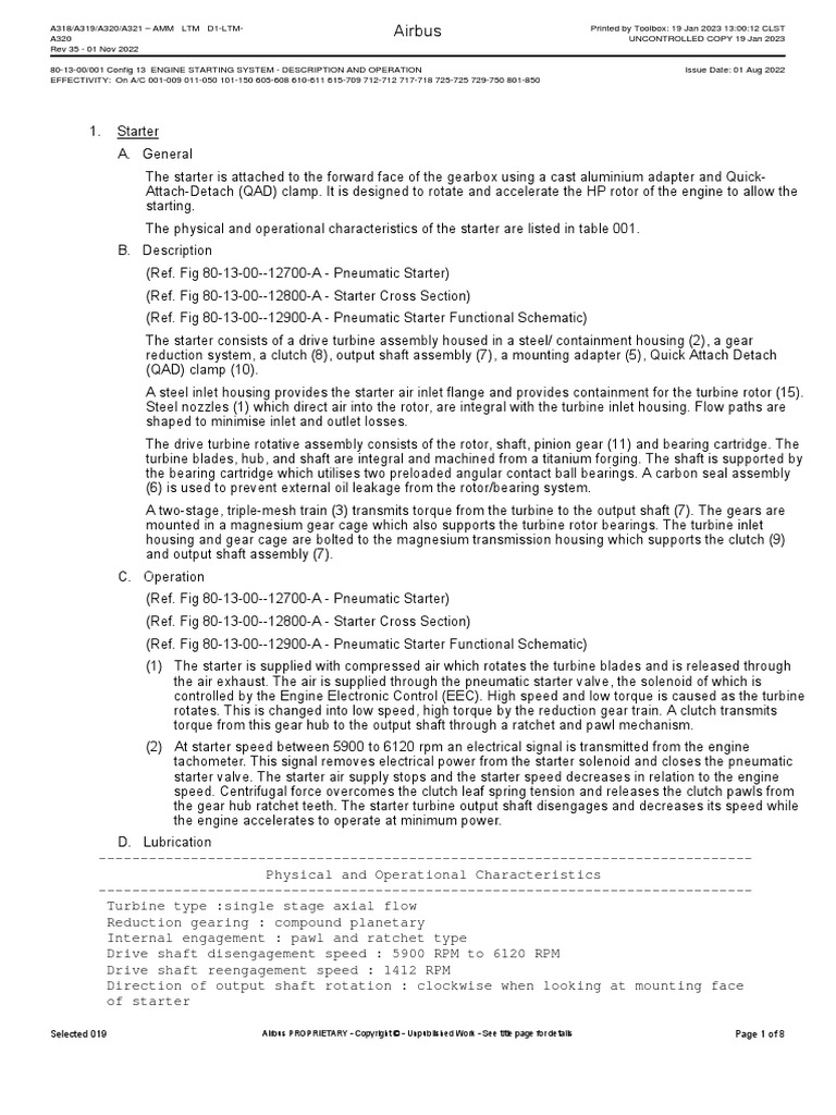 Engine Starter Engine V2500 | PDF | Valve | Turbine
