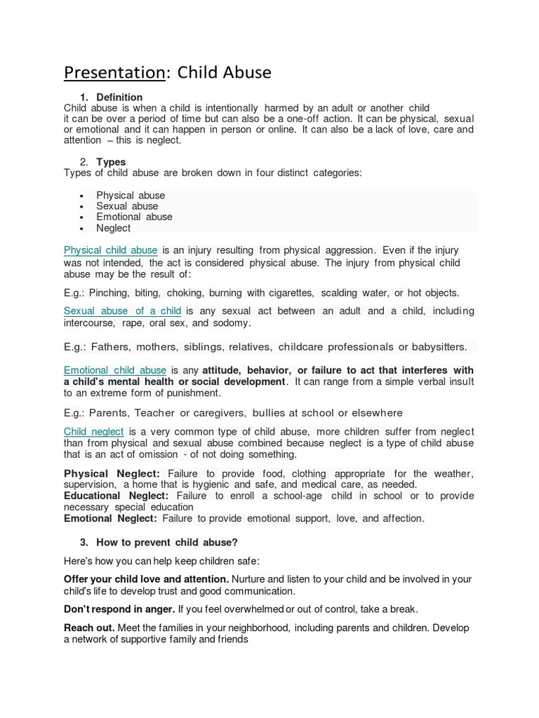 Child Abuse | PDF