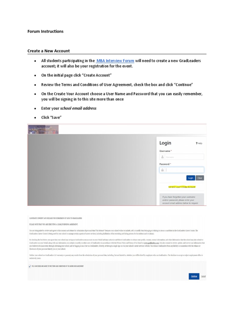 MBA East Coast Interview Forum Instruction | PDF | Résumé | Internet Forum