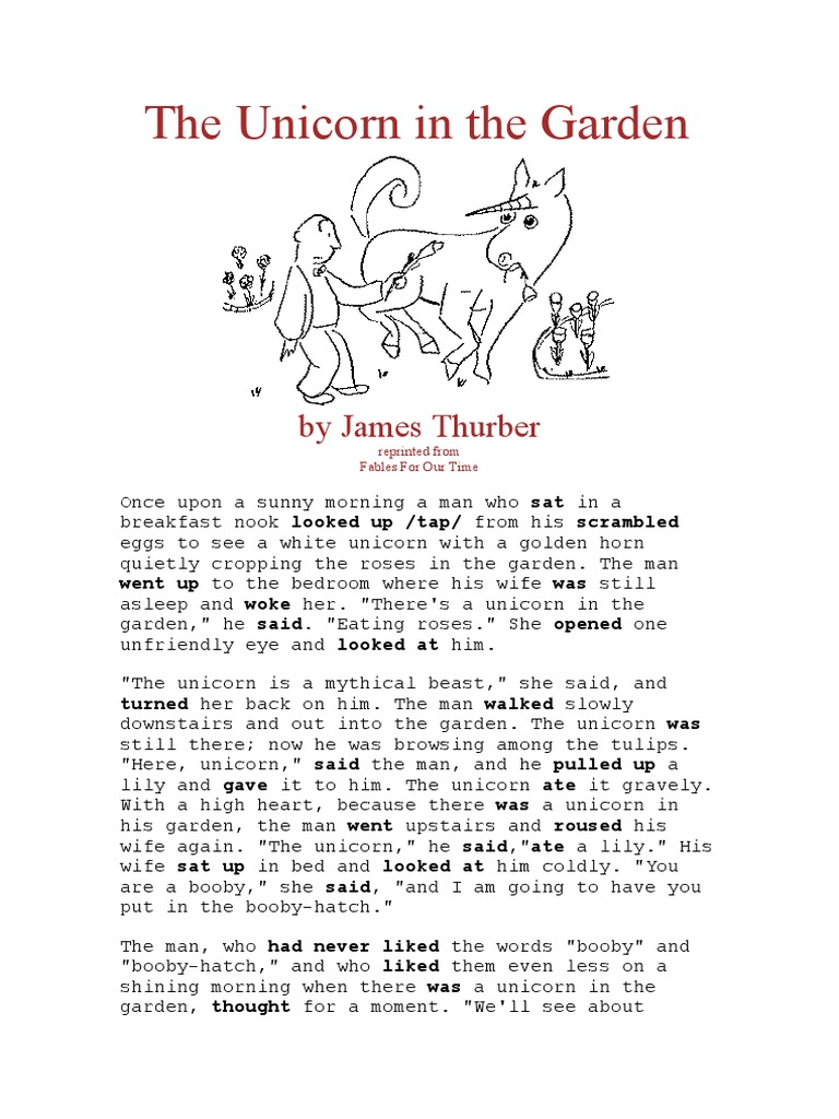 The Unicorn in The Garden | PDF | Unicorn
