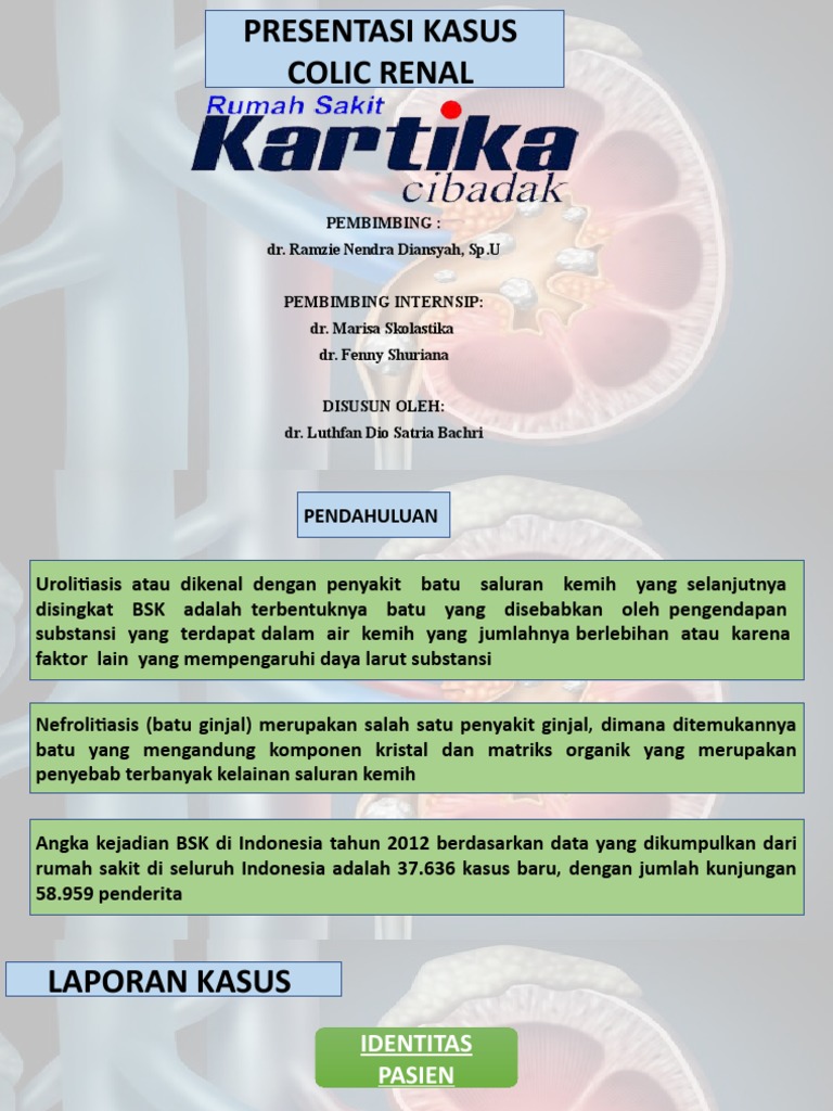 Colic Renal Dextra: Kasus Nefrolitiasis | PDF | Sains & Matematika