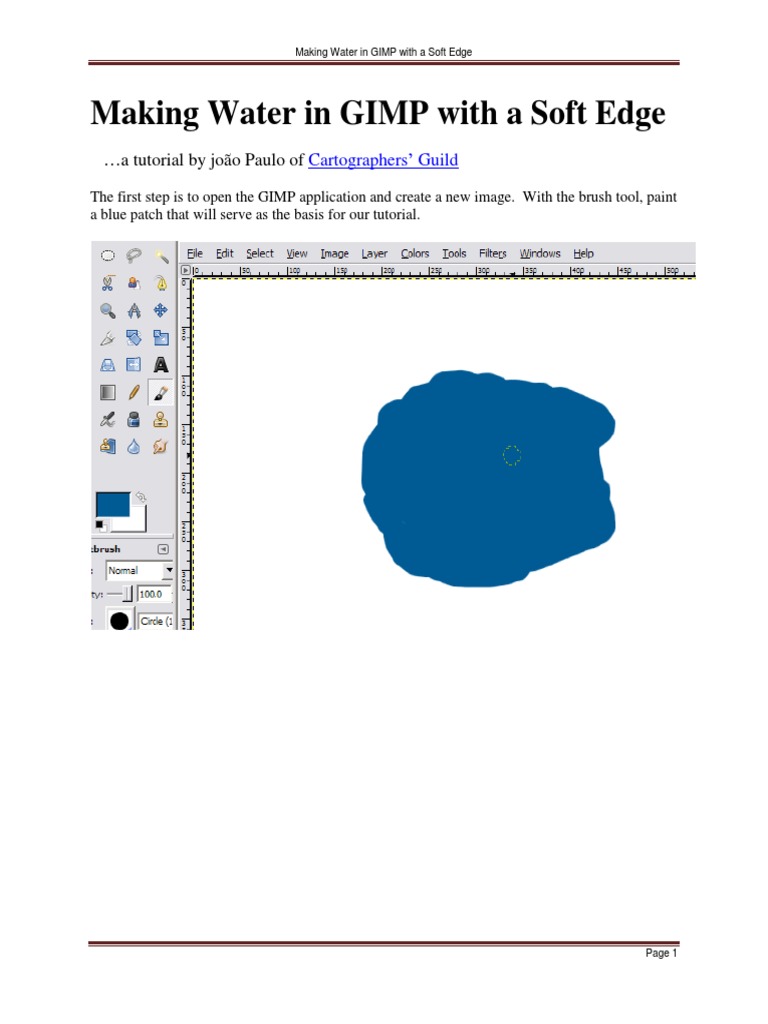 Making Water in GIMP With A Soft Edge | PDF