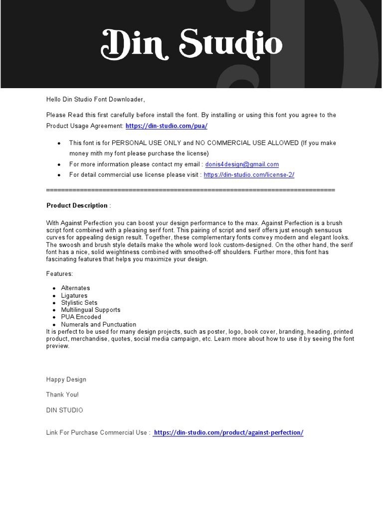 Important Information About This Font !! Please Read Me !! | PDF ...