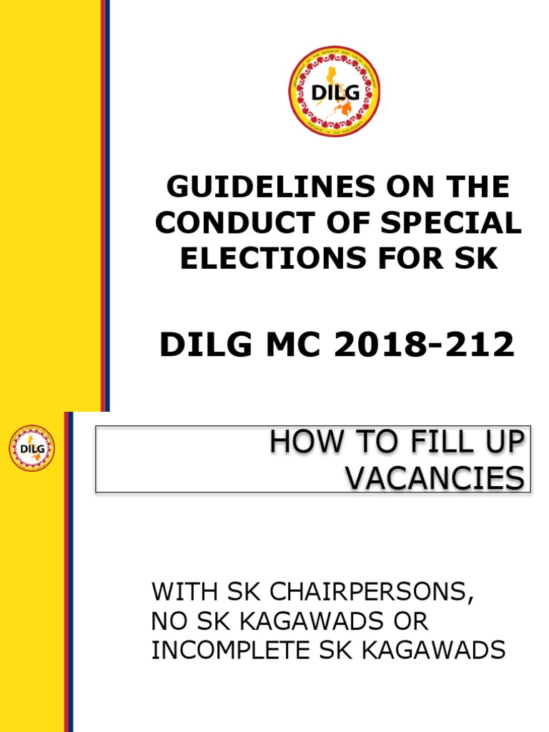 Guidelines in SK Special Elections Dilg | PDF | Voting | Absentee Ballot