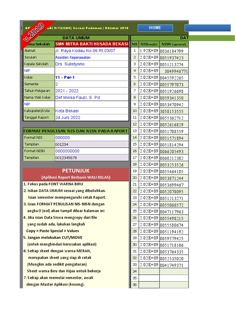 2021 - 2022 Rapot Pas Genap Xi Perawat 1 | PDF