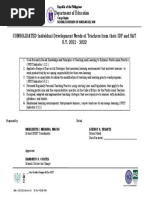 Annex C-4 - COT Inter-Observer Agreement Form For Proficient Teacher For SY 2024-2025 | PDF ...