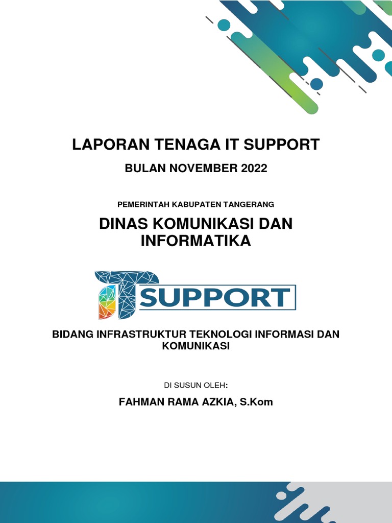 LAPORAN TENAGA IT SUPPORT NOVEMBER 2022 Fahman | PDF