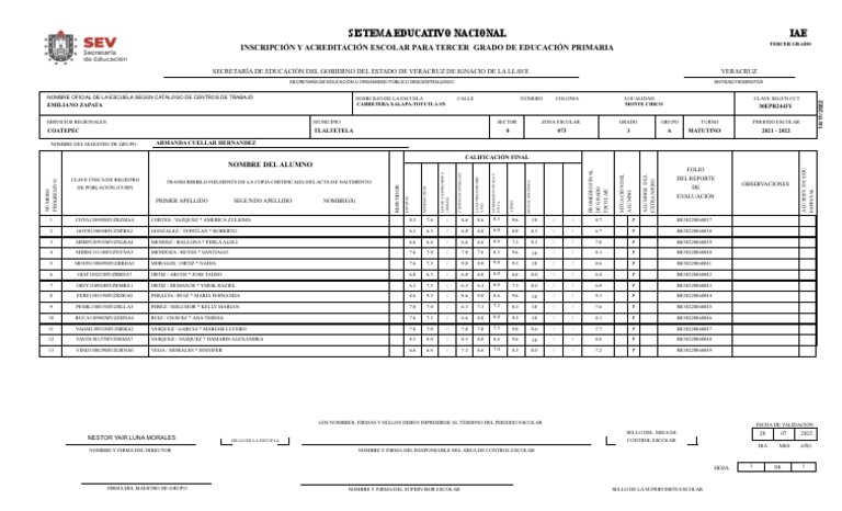 Reporte IAE Final 2021-2022 | PDF