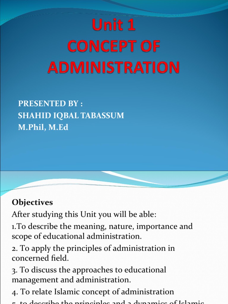 Essential Principles of Islamic Educational Administration | PDF ...