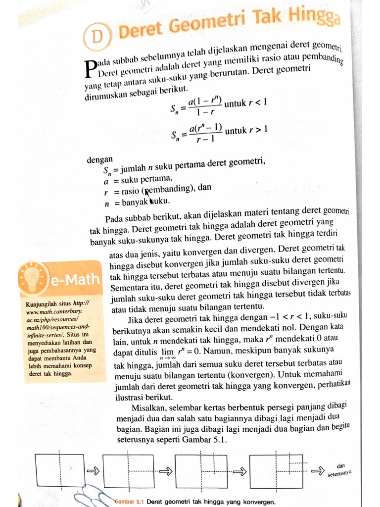 Tugas Deret Geometri Tak Hingga | PDF
