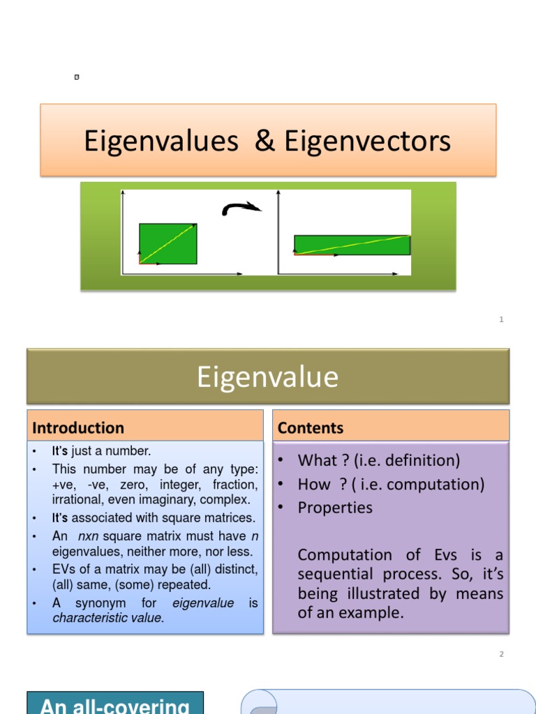 Eigenvalue SMMH | PDF | Eigenvalues And Eigenvectors | Applied Mathematics