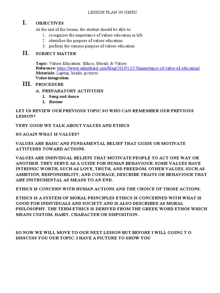 Lesson Plan | PDF | Attitude (Psychology) | Motivation