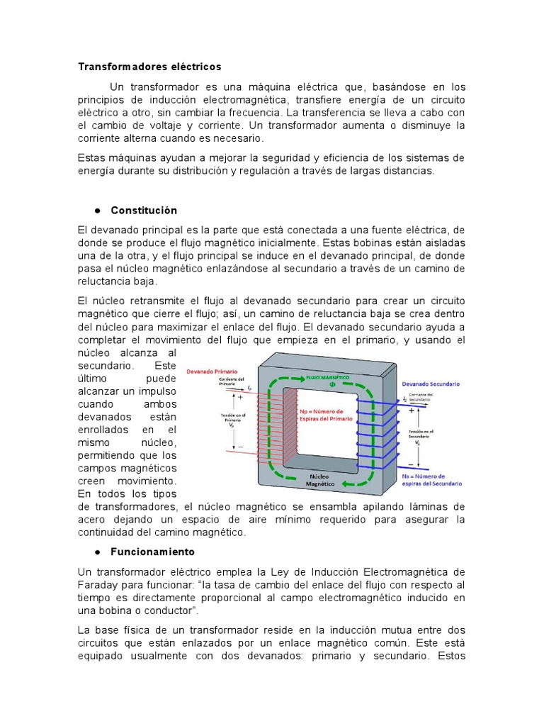 Transformadores Electricos | PDF | Transformador | Inductor