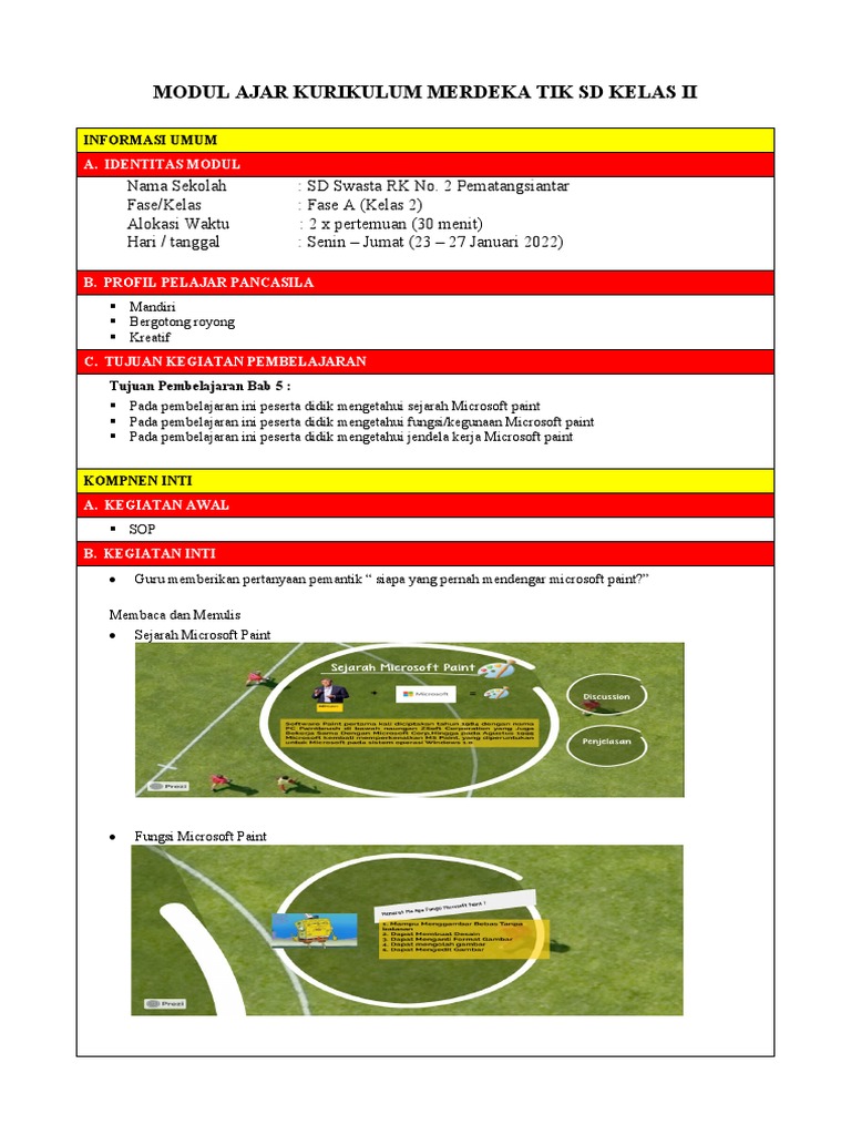 Modul Tik Kelas 2 | PDF