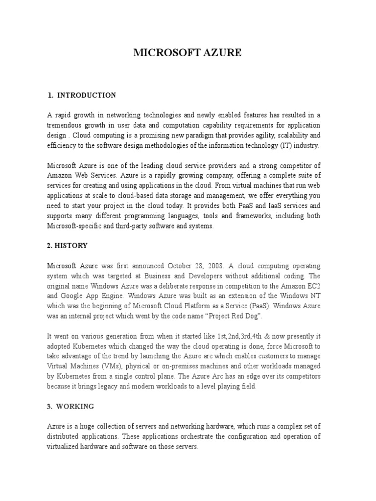 Microsoft Azure CASE STUDY | PDF | Microsoft Azure | Cloud Computing