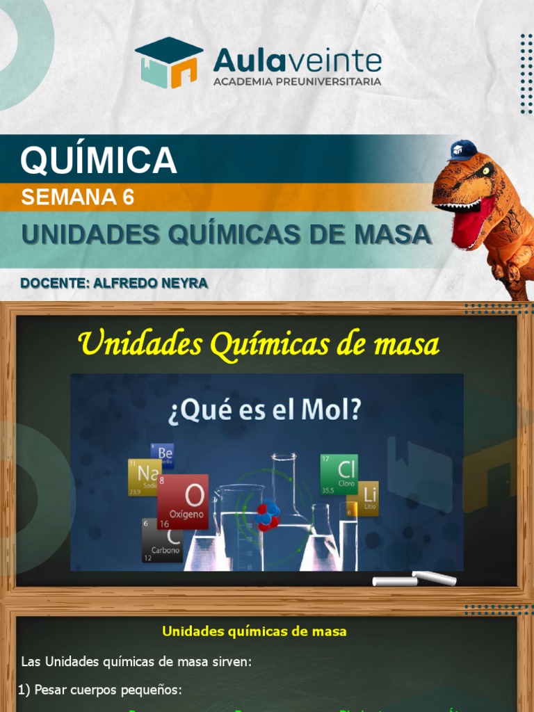 Aula 20 - Unidades Químicas de Masa | PDF | Mole (Unidad) | Naturaleza